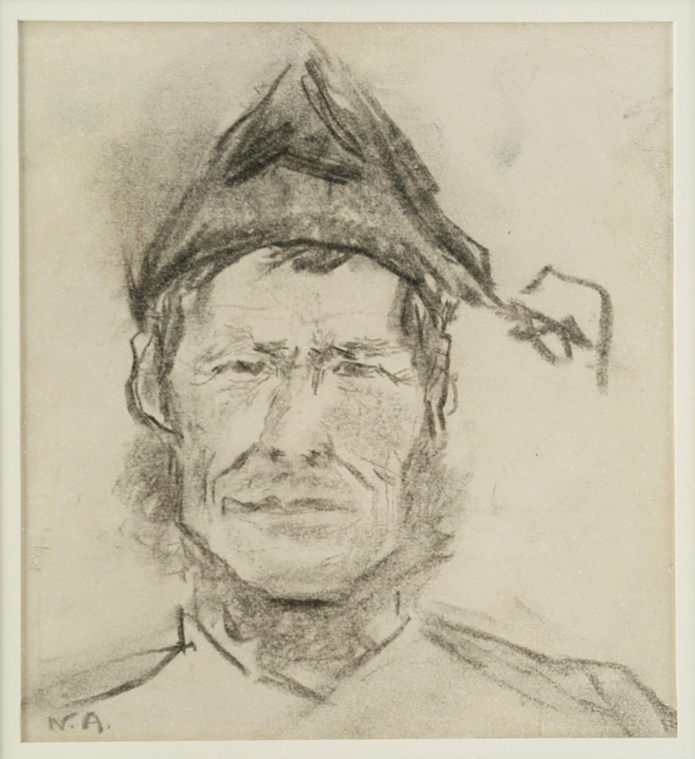 Man's Head with Cap - English Sparebankstiftelsen