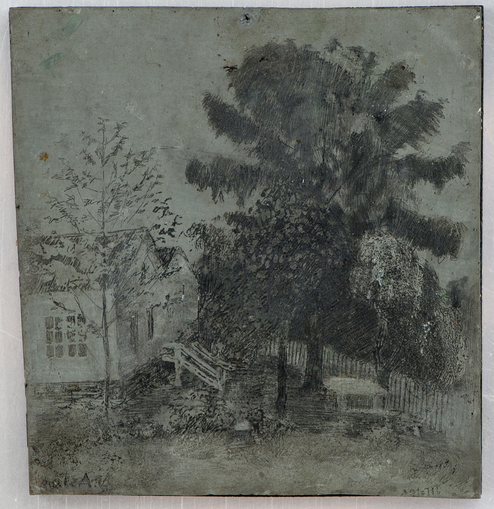 Gravert sinkplate - English Sparebankstiftelsen